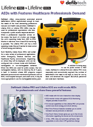 Spec Sheets | Defibtech, LLC