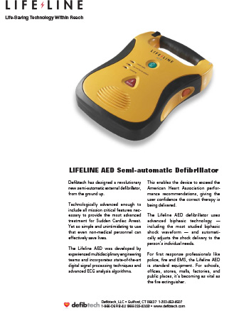Spec Sheets | Defibtech, LLC